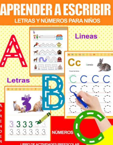 Aprenda a escribir letras y números para niños: Libro de actividades ...